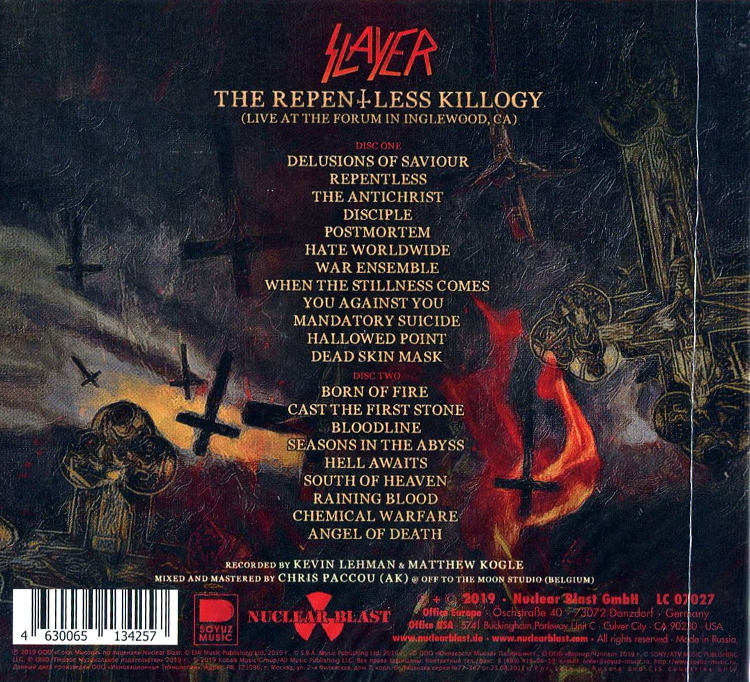 Slayer "The Repentless Killogy" купить на аудио компакт-диске ...