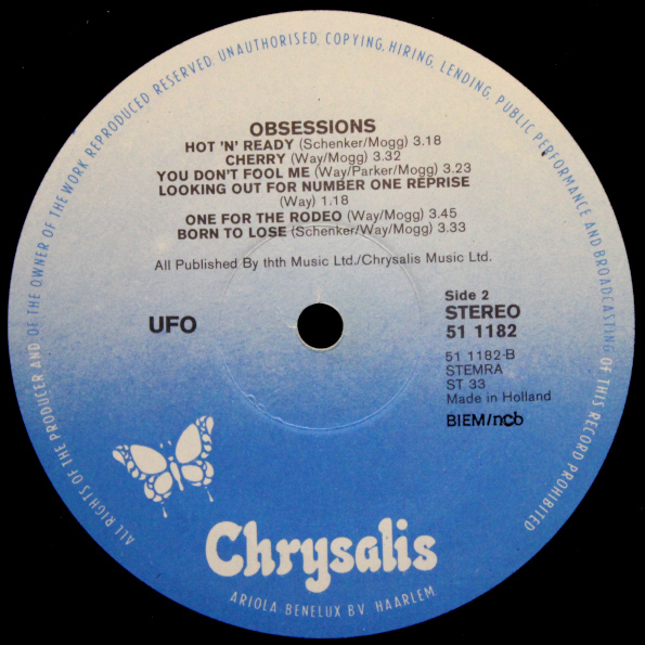 UFO "Obsession" купить на виниловой пластинке | Интернет-магазин ...